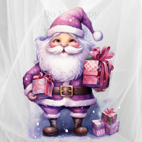 Purple Santa Clipart, 11 High Quality PNG, Digital Download, Card ...