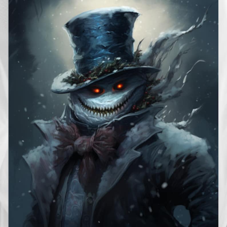Scary Snowman Clipart: Steampunk Victorian Haunted PNG (digital ...