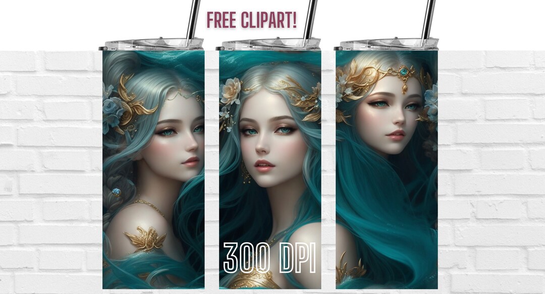 3D Sirens Fantasy Art Pastel Colors 3D Tumbler Wrap - Etsy