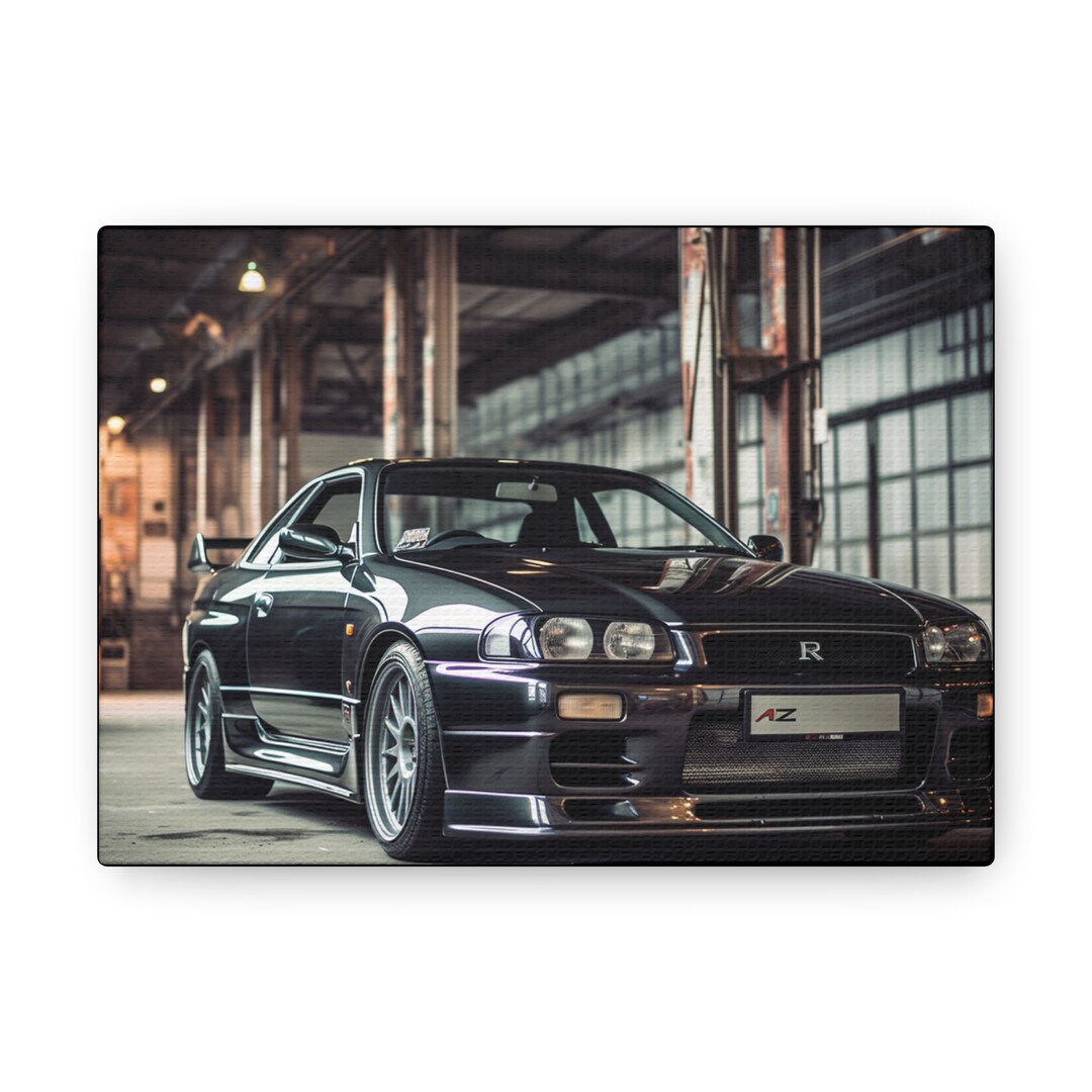 JDM Nissan Skyline R34 Canvas Gallery Wraps - Etsy