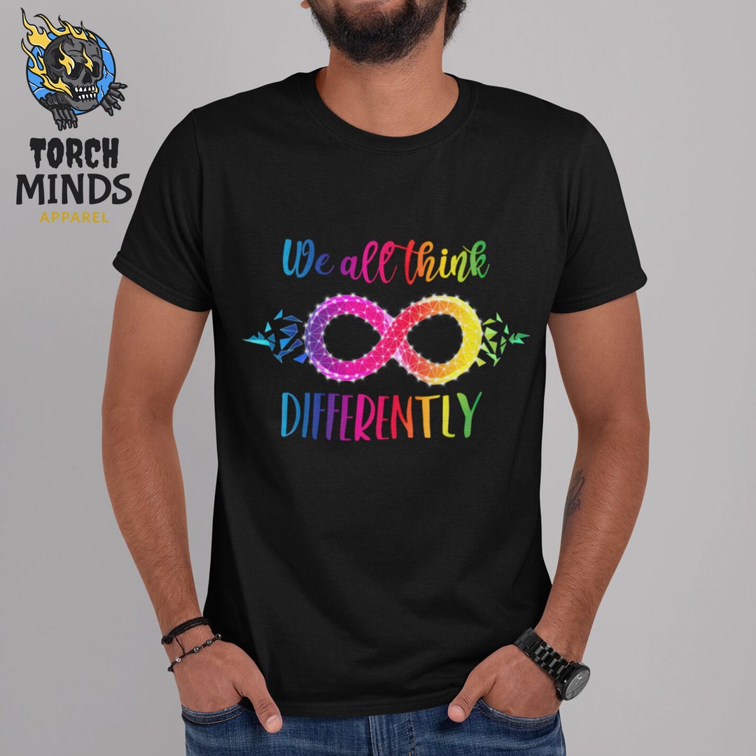 Think Differently Rainbow Color Autism Awareness Autistic - Etsy