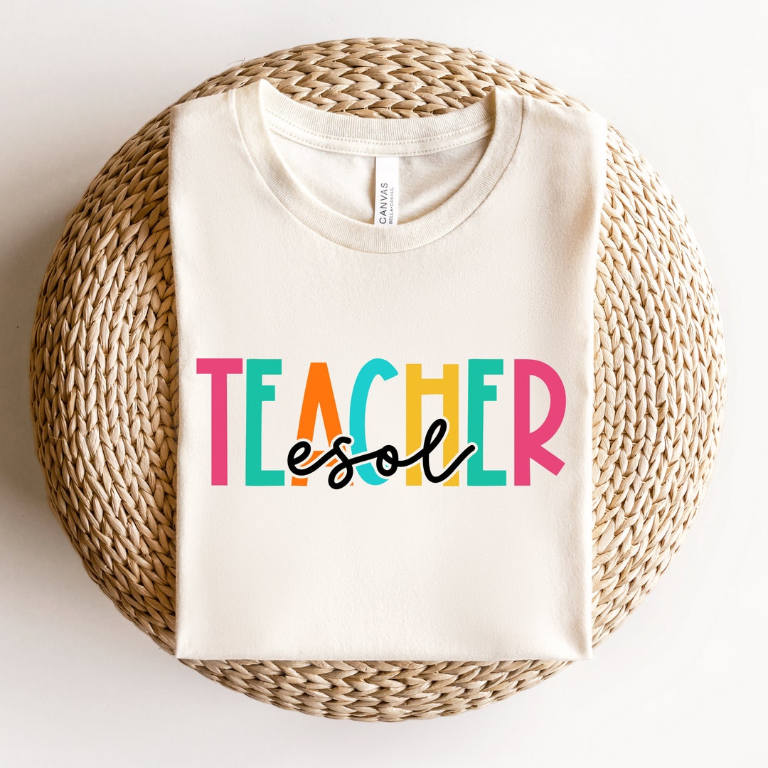 ESOL Teacher Shirt ESL Teacher Shirt Maestra Teacher Gift Multilingual ...