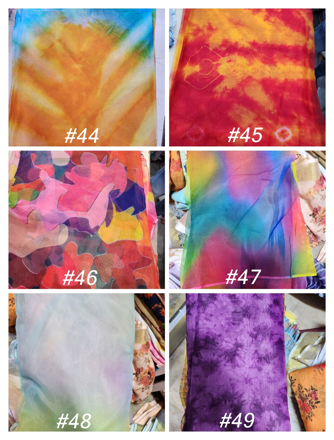 Sheer Crystal Rainbow Organza Fabric Lightweight Organza - Etsy