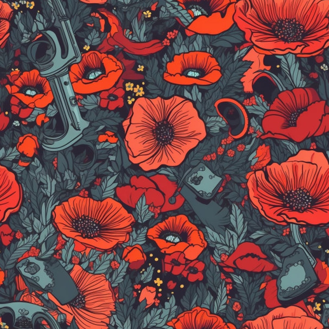 Poppy Battlefield Digital Artwork - Etsy