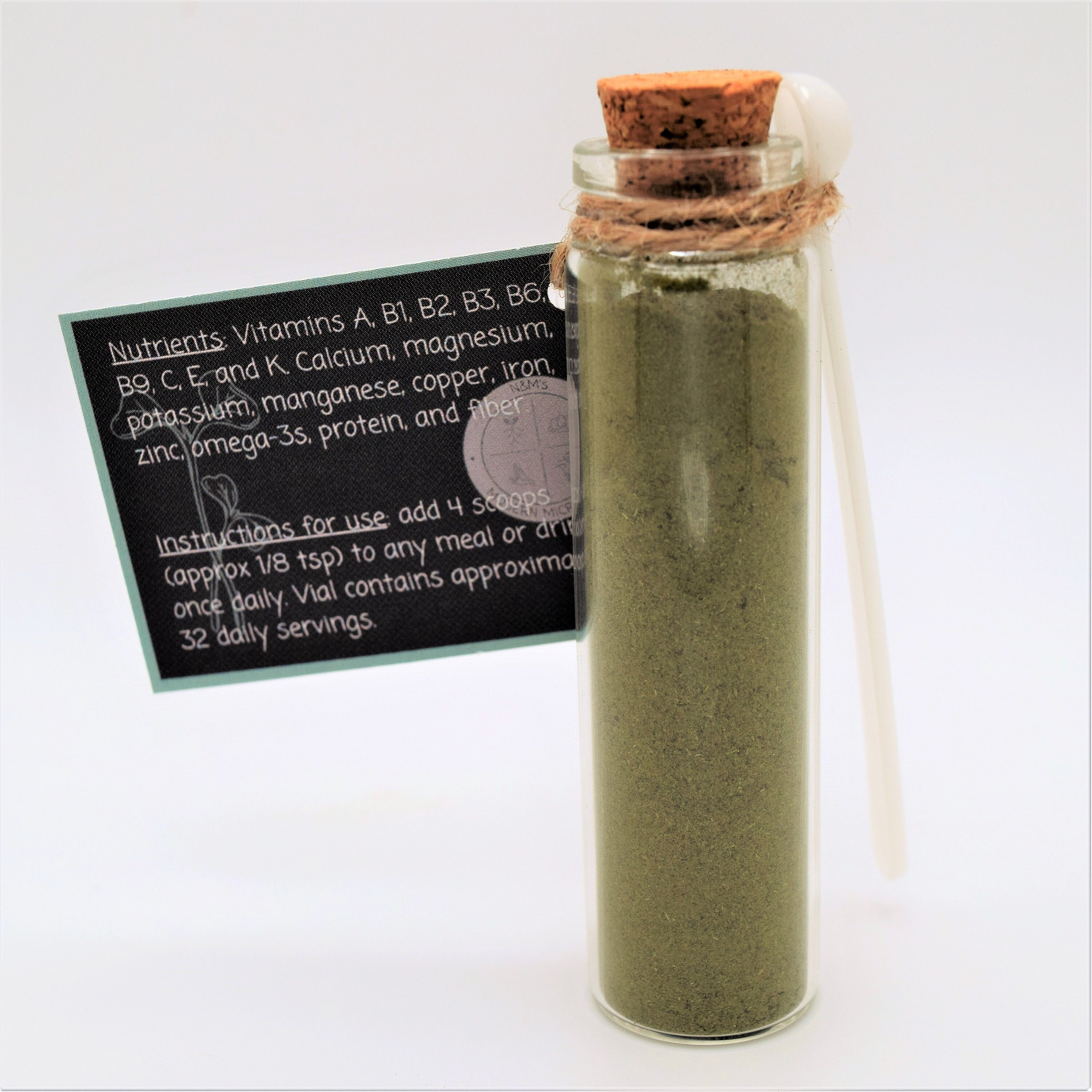 Microgreen Supplement Powder MIXES Concentrated, 1/8 Tsp Serving, One ...