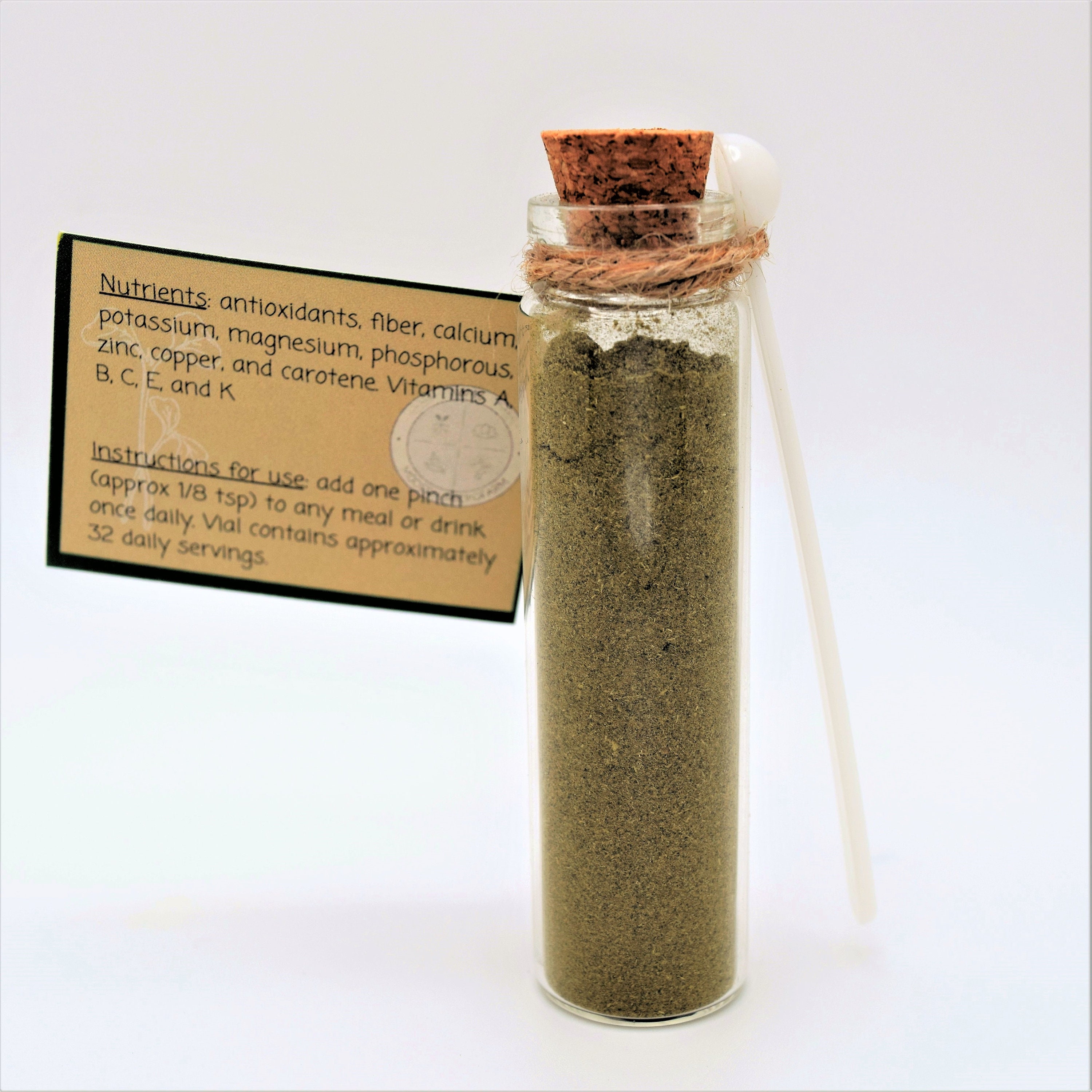 Microgreen Supplement Powder MIXES Concentrated, 1/8 Tsp Serving, One ...