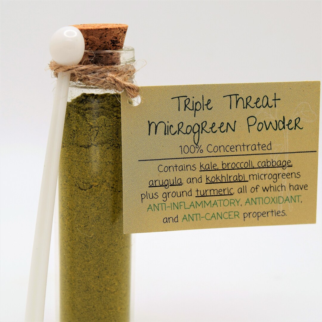 Microgreen Supplement Powder MIXES Concentrated, 1/8 Tsp Serving, One ...
