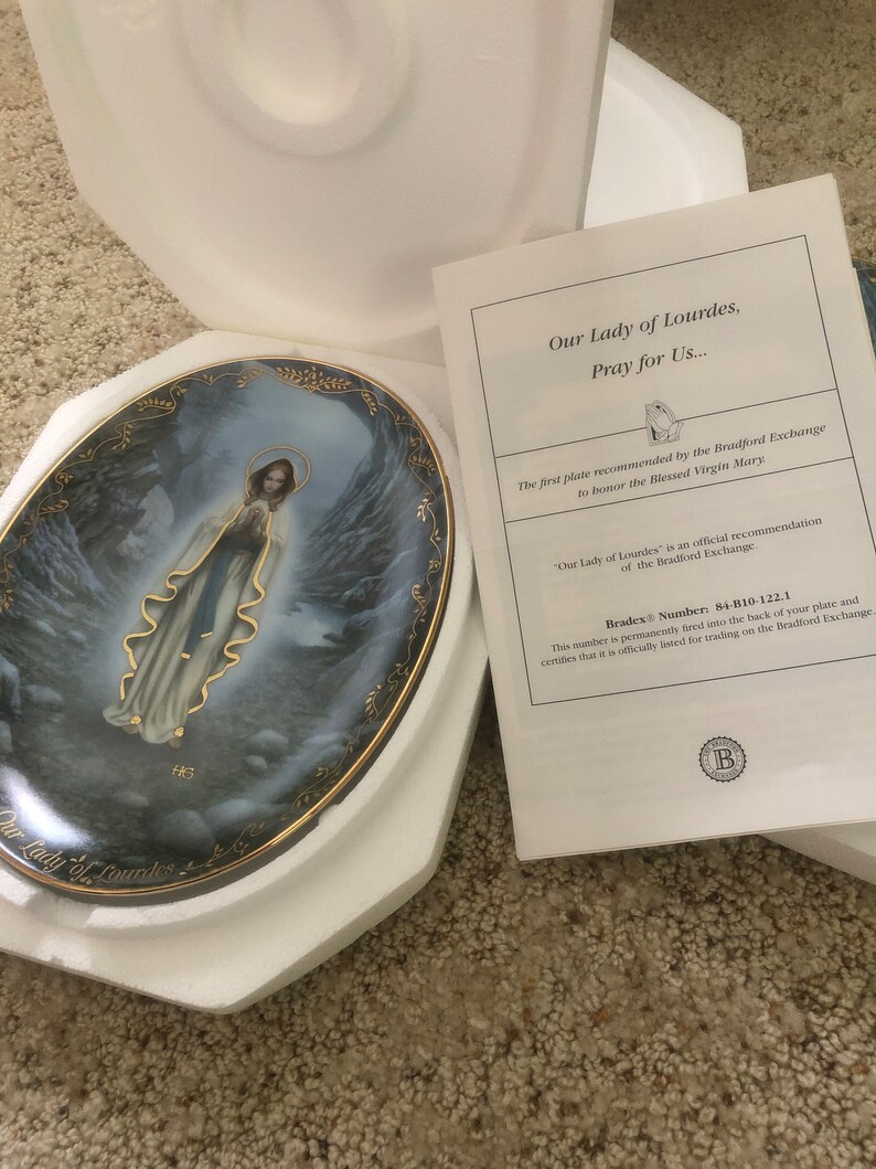 Our Lady of Lourdes Collector Plate - Etsy