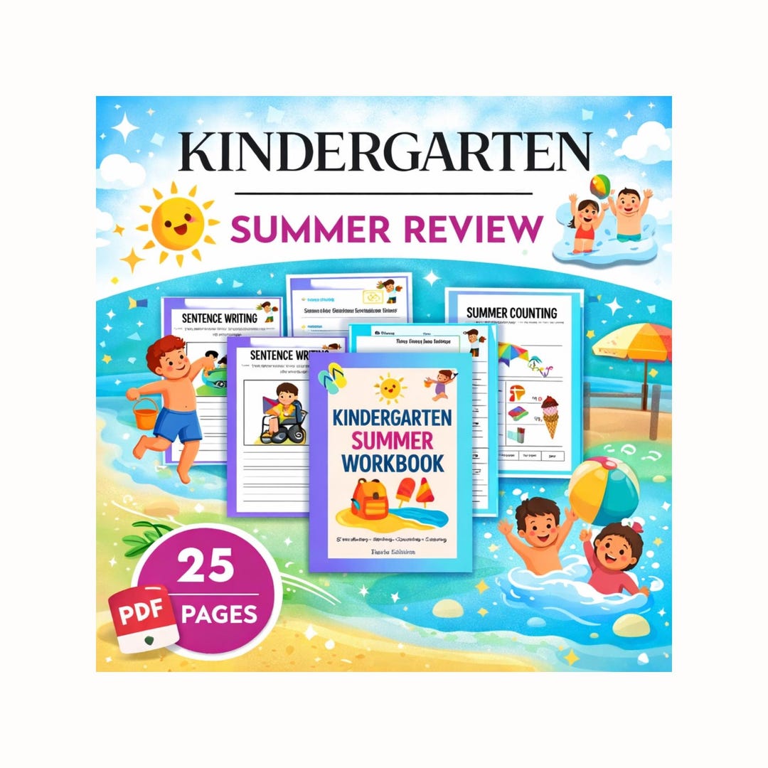 Kindergarten Summer Workbook PDF| 25 Fun Printable Activities ...