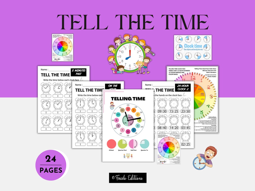 Explore Time With Fun : Printable Learning Clocks, Worksheets and Gifts ...