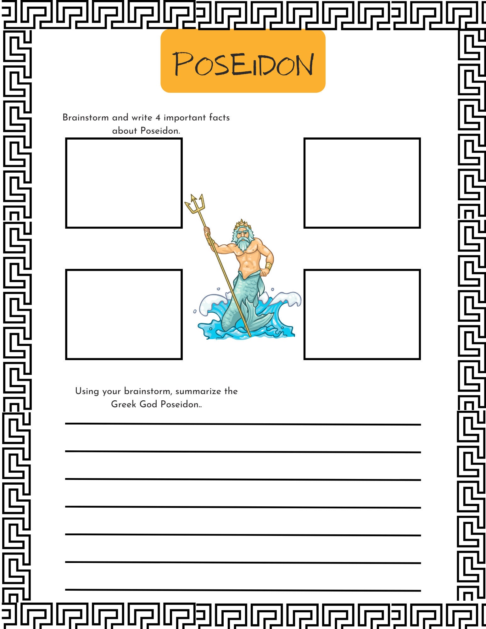 Explore Ancient Greece With Printable Games, Trivia and Worksheets ...