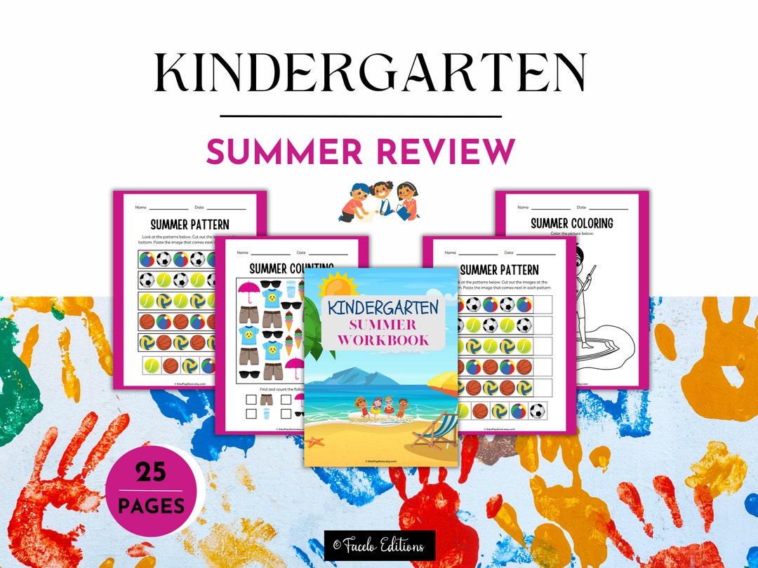 Kindergarten Summer Workbook | Printable Activities & Review | Fun ...