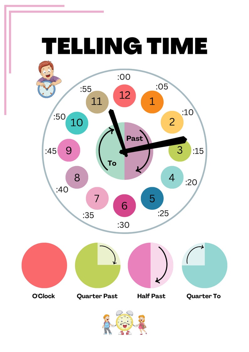 Explore Time With Fun : Printable Learning Clocks, Worksheets and Gifts ...
