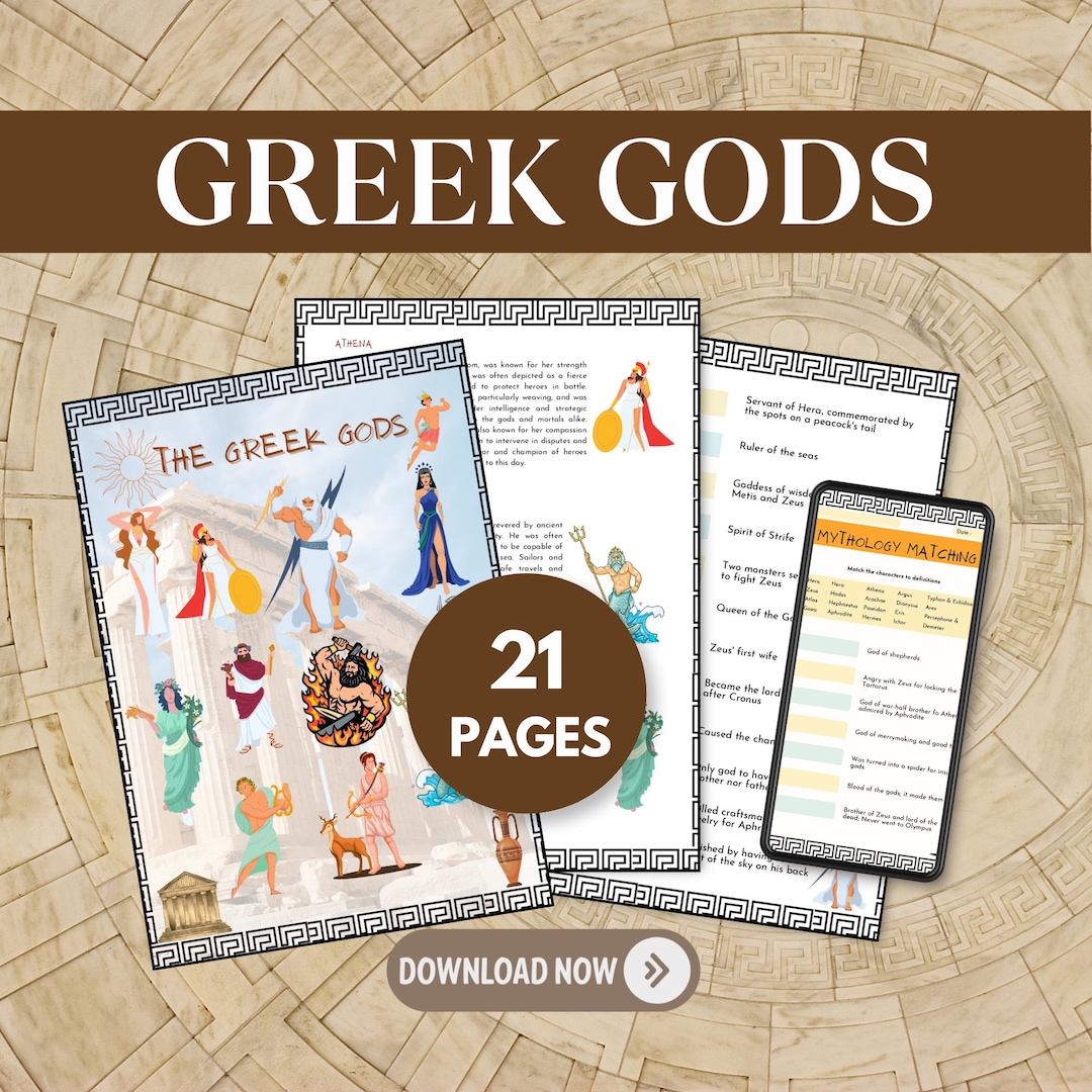 Ancient Greece and Greek Mythology Unit | Printable Games & Worksheets ...