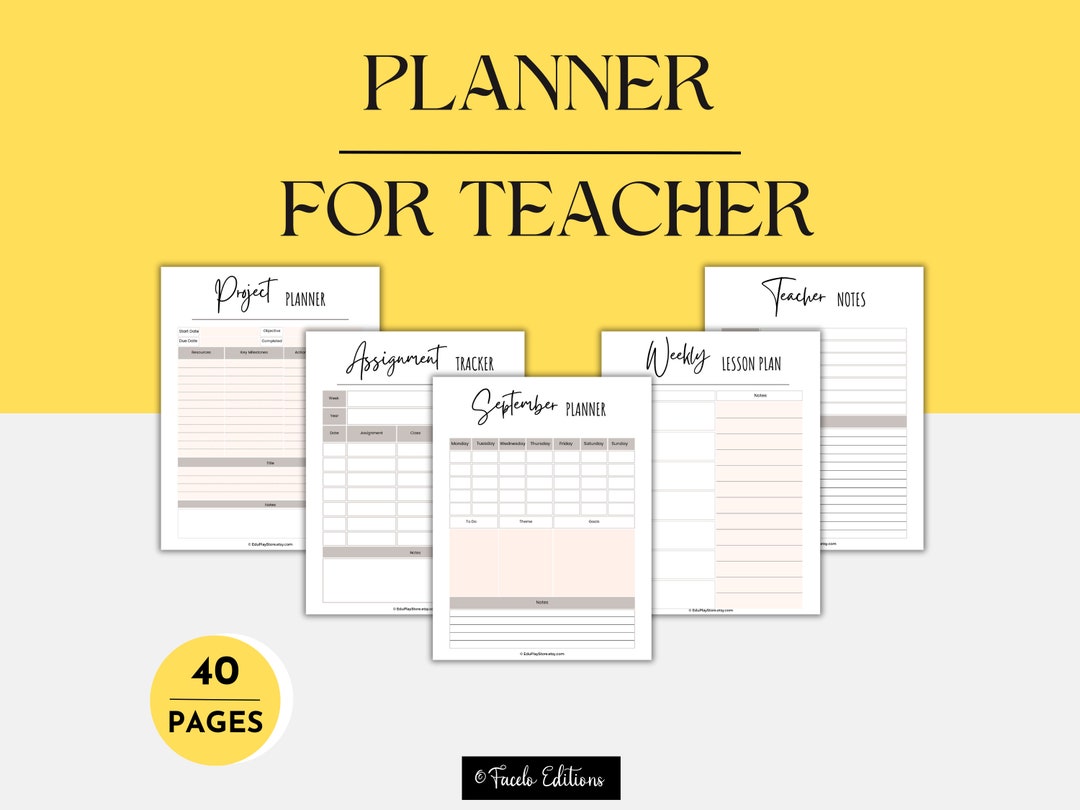Streamline Teaching With Our Teacher Planner. Student Info, Lesson Prep ...