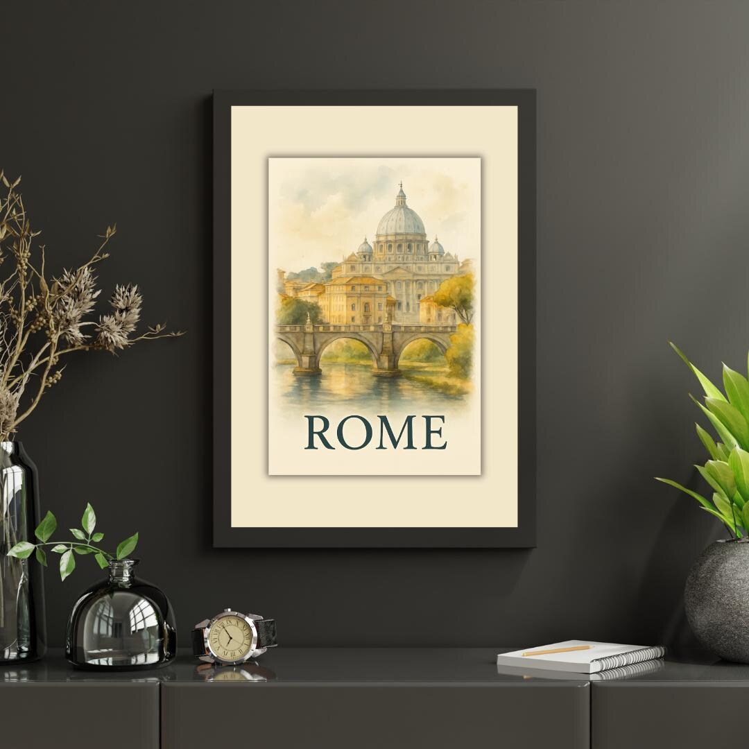 Rome Poster | Italy Wall Art | Rome Printable | Travel Poster | Rome ...