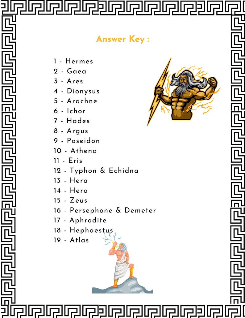 Explore Ancient Greece With Printable Games, Trivia and Worksheets ...