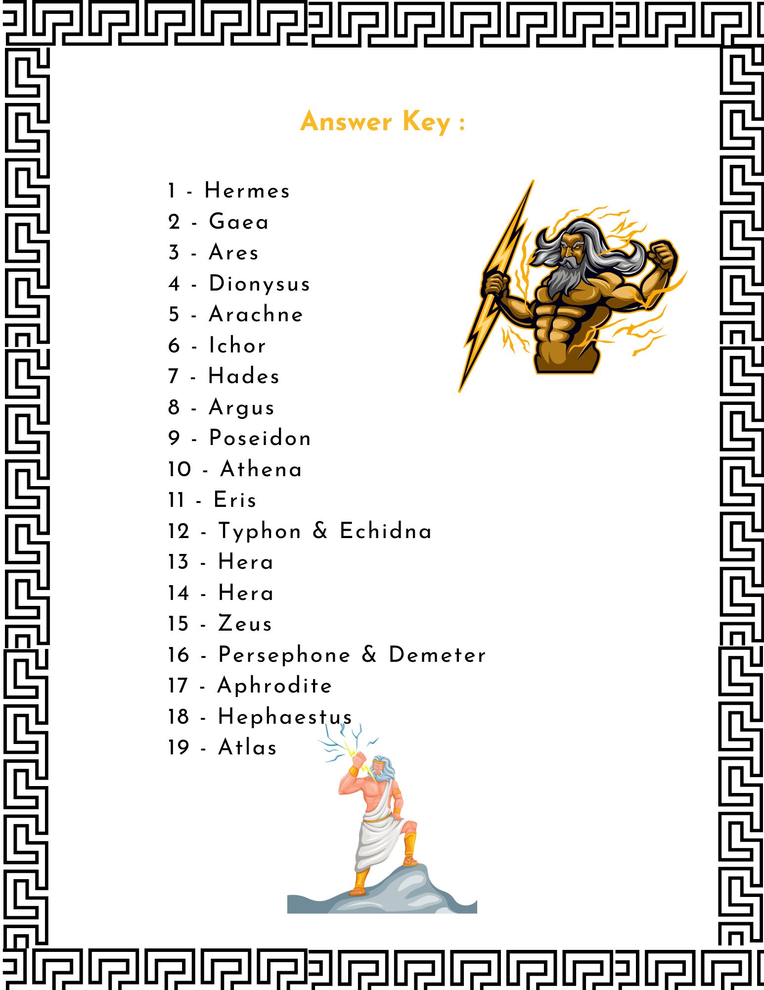 Explore Ancient Greece With Printable Games, Trivia and Worksheets ...