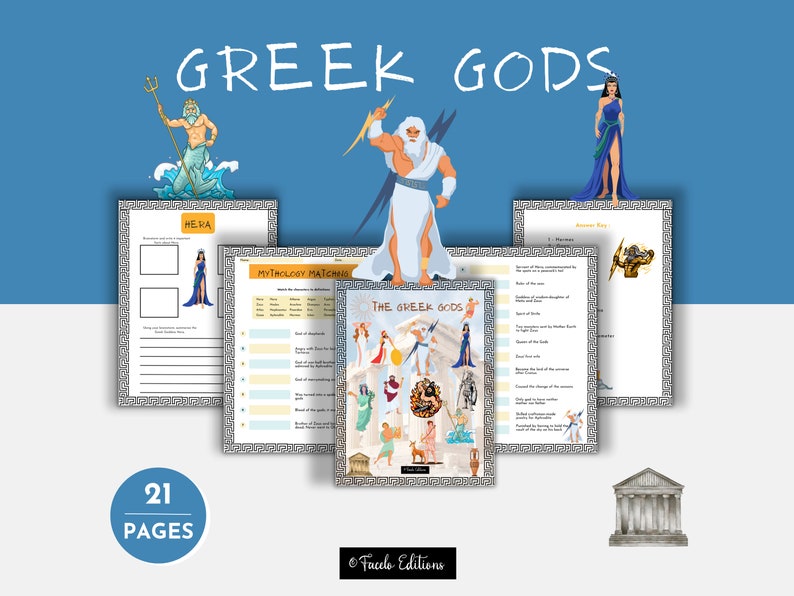 Explore Ancient Greece With Printable Games, Trivia and Worksheets ...