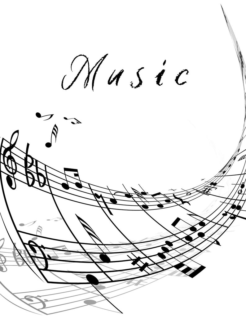 Printable Treble Clef Music Paper, Printable Piano Sheet Music, Blank ...