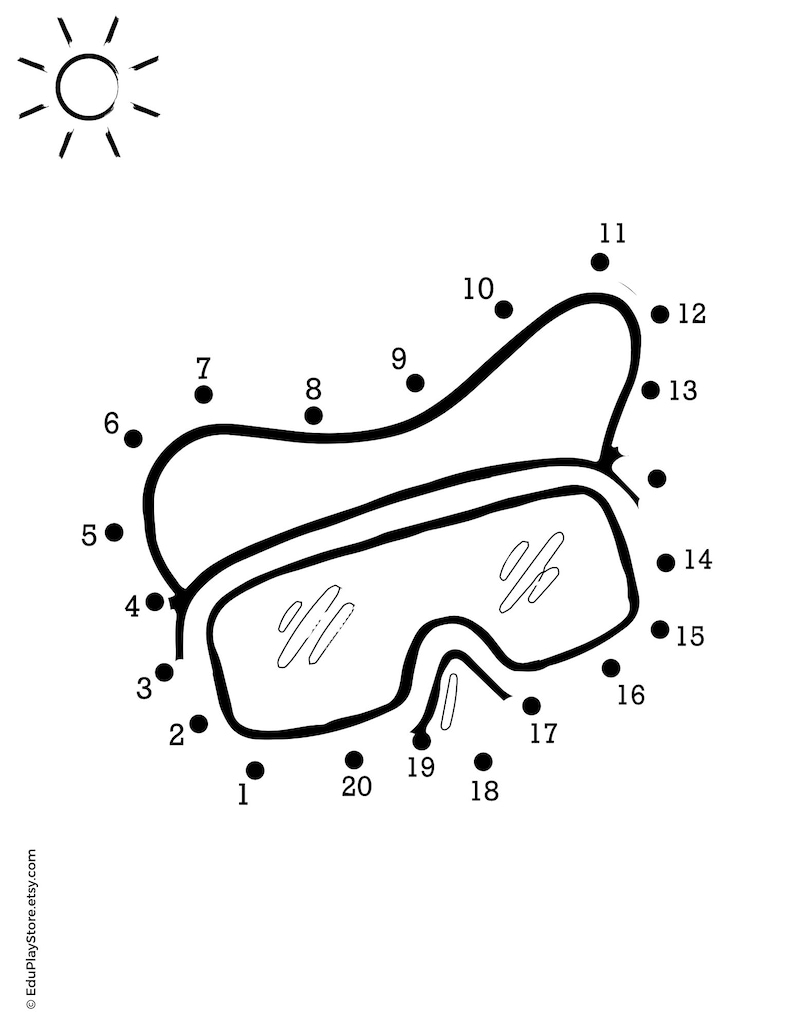 Summer Dot to Dot Coloring | Printable Connect the Dots PDF | 50 Pages ...