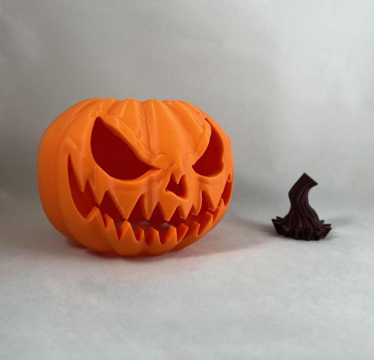 Spooky 3D Printed Jack-o'-lantern | Halloween Pumpkin Decoration - Etsy
