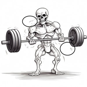A Skelly Lifted a Dumble and Looking so Preety and Good for Wall ...