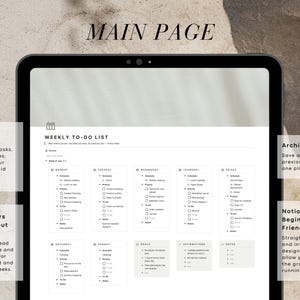 Notion Simple Weekly to Do List Notion Digital Planner Notion Template Daily Weekly Checklist ...