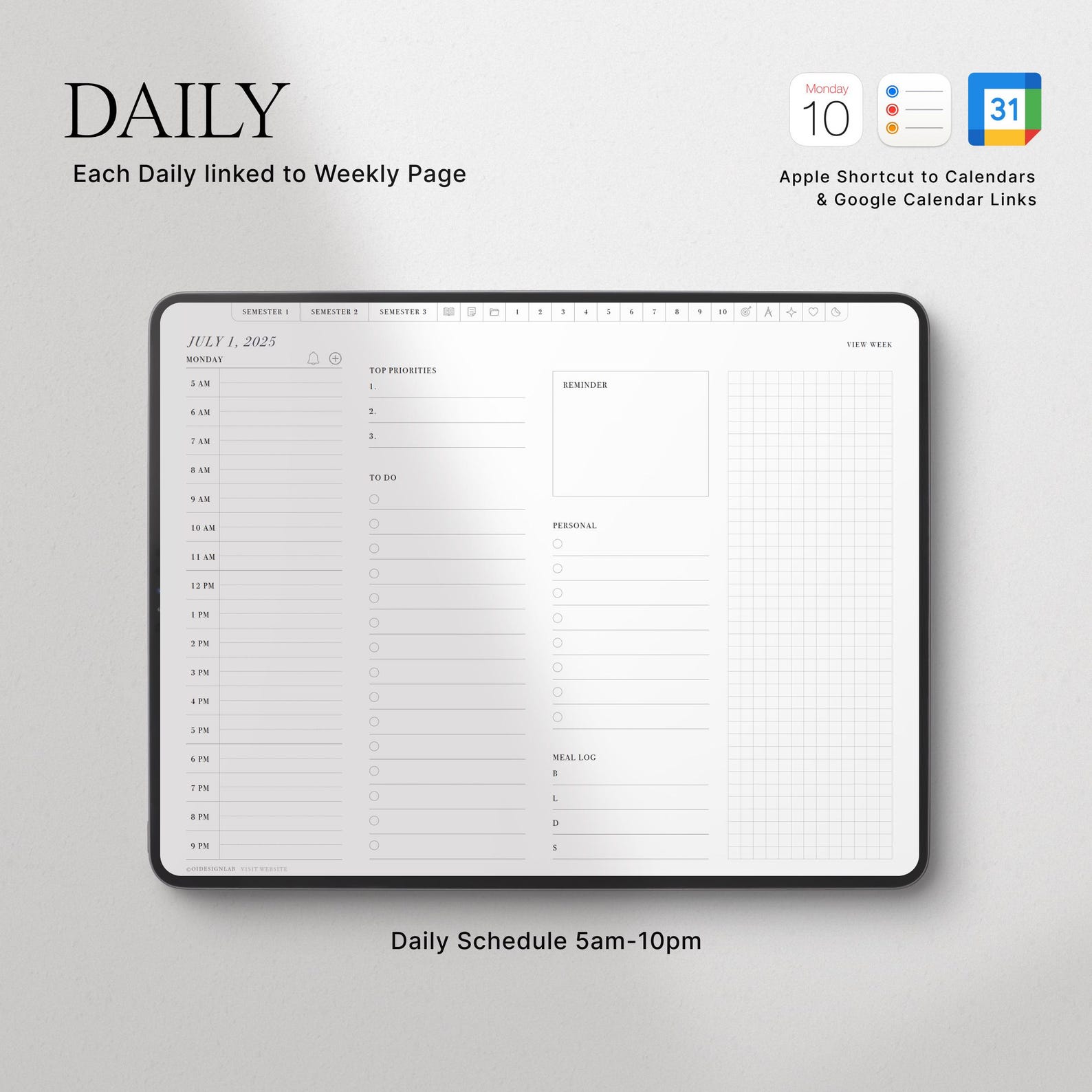 2025-2026 Academic Digital Planner: Student Life Organizer (goodnotes ...