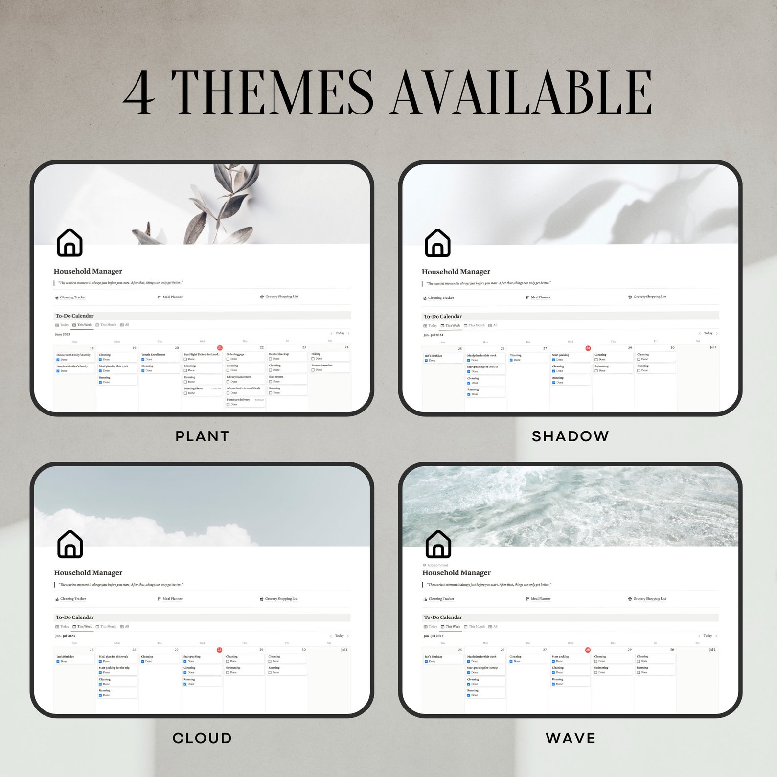 Notion Template Simple Notion Template for Moms Planner Notion Meal ...