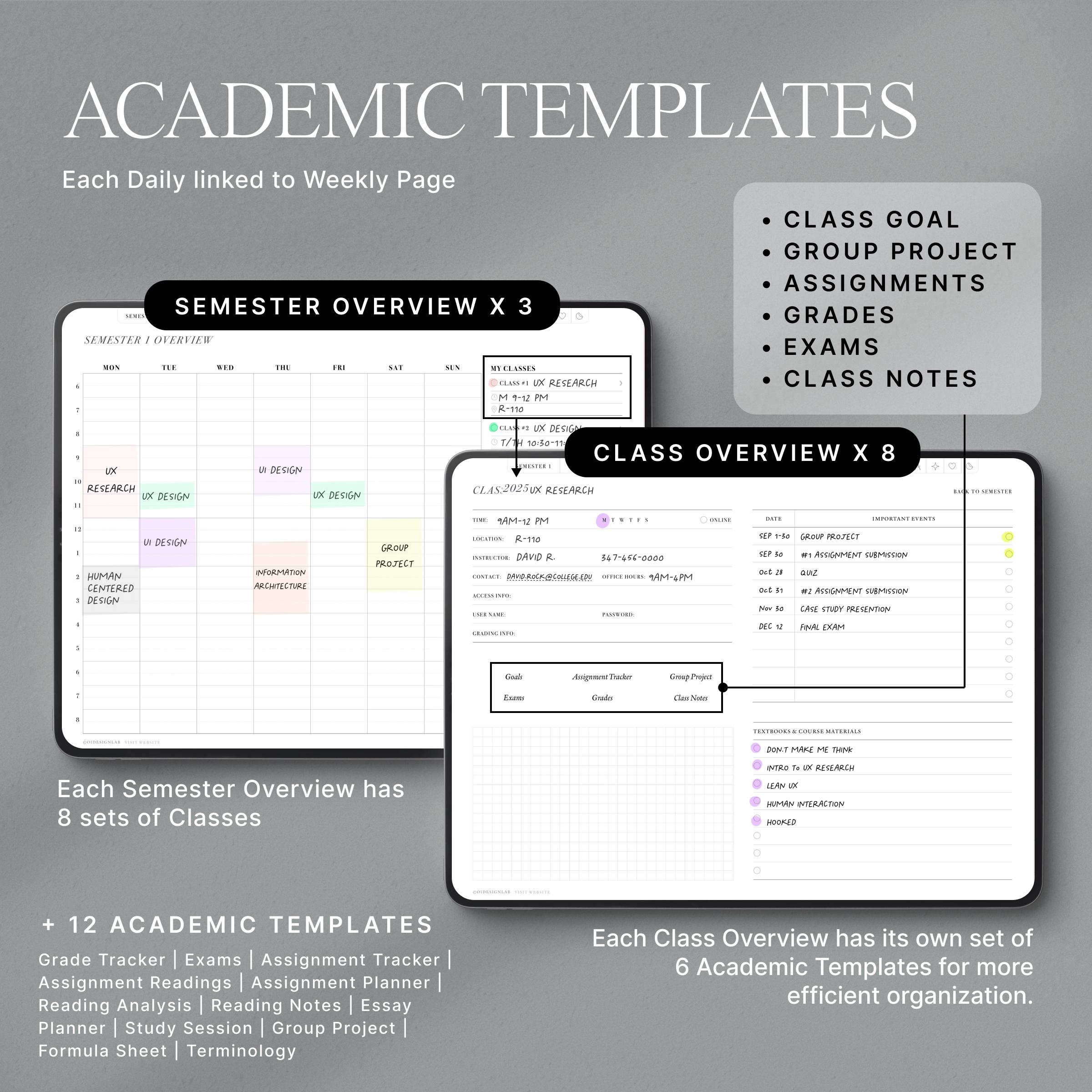 2025-2026 Academic Digital Planner: Student Life Organizer (goodnotes ...