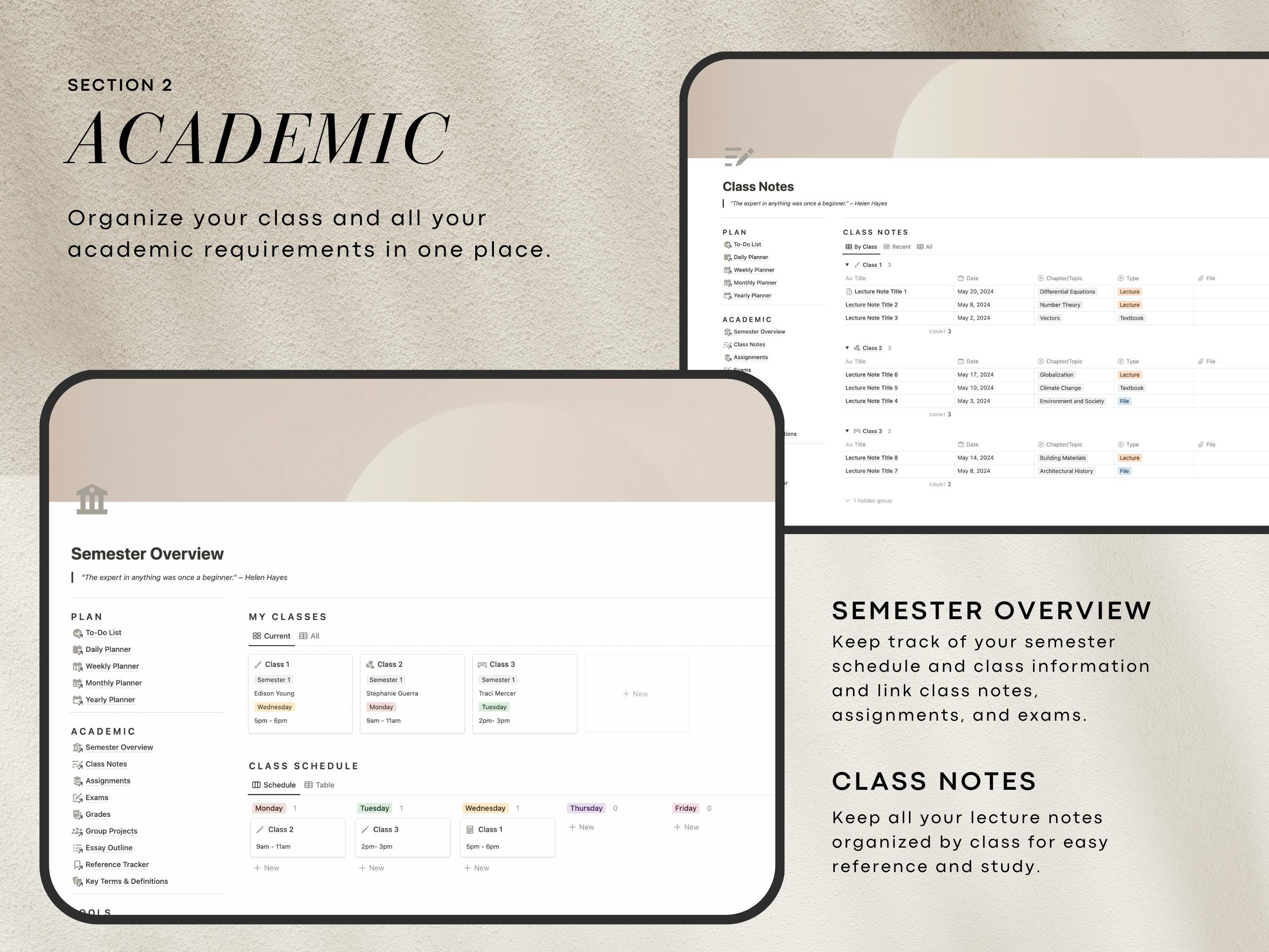Notion University Planner Template Ultimate Student Planner Notion ...