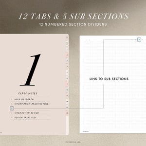 Portrait Digital Notebook Goodnotes Undated Planner iPad Minimalist ...