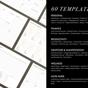 Undated Life Planner Minimalist Goodnotes Undated Digital Planner Apple ...