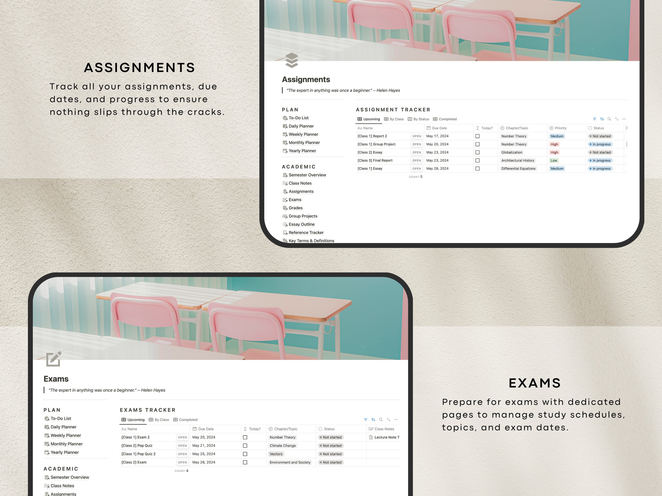 Notion Academic Planner Ultimate Student Planner Notion Template ...