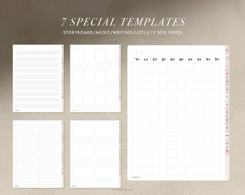 Portrait Digital Notebook Goodnotes Undated Planner iPad Minimalist ...