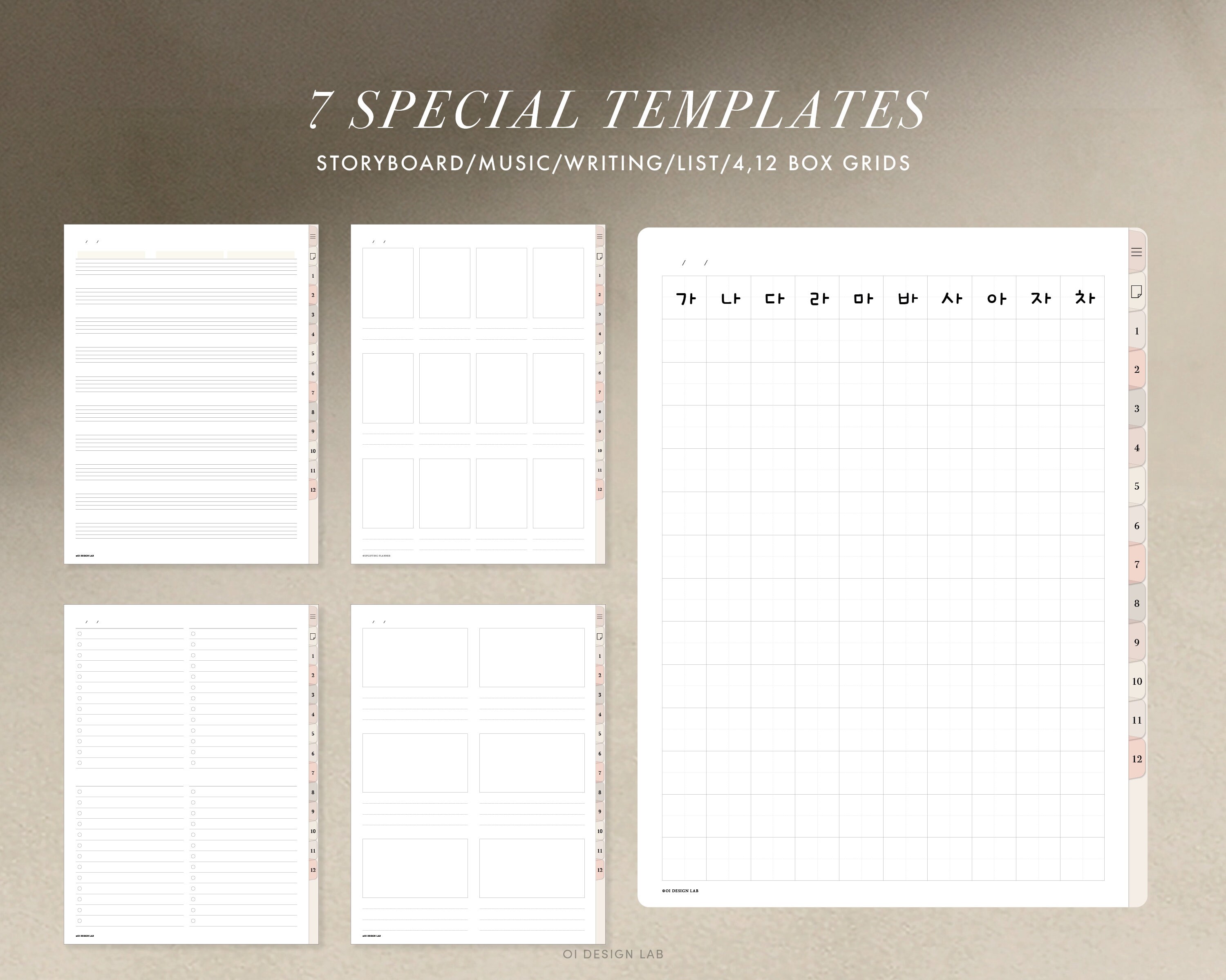 Portrait Digital Notebook Goodnotes Undated Planner iPad Minimalist ...