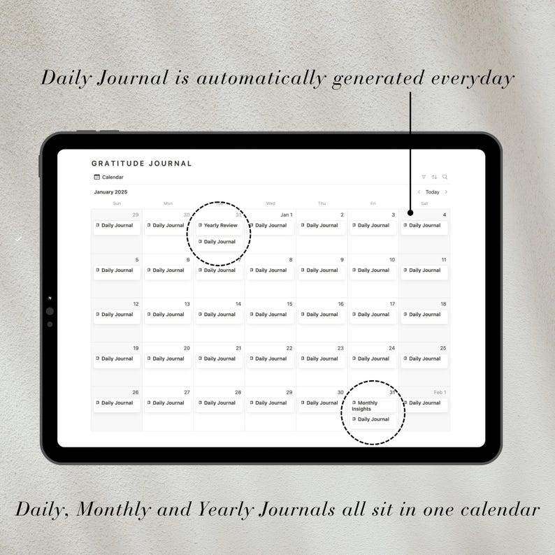 Notion Gratitude Journal Template Digital Journal Notion Daily Journal ...