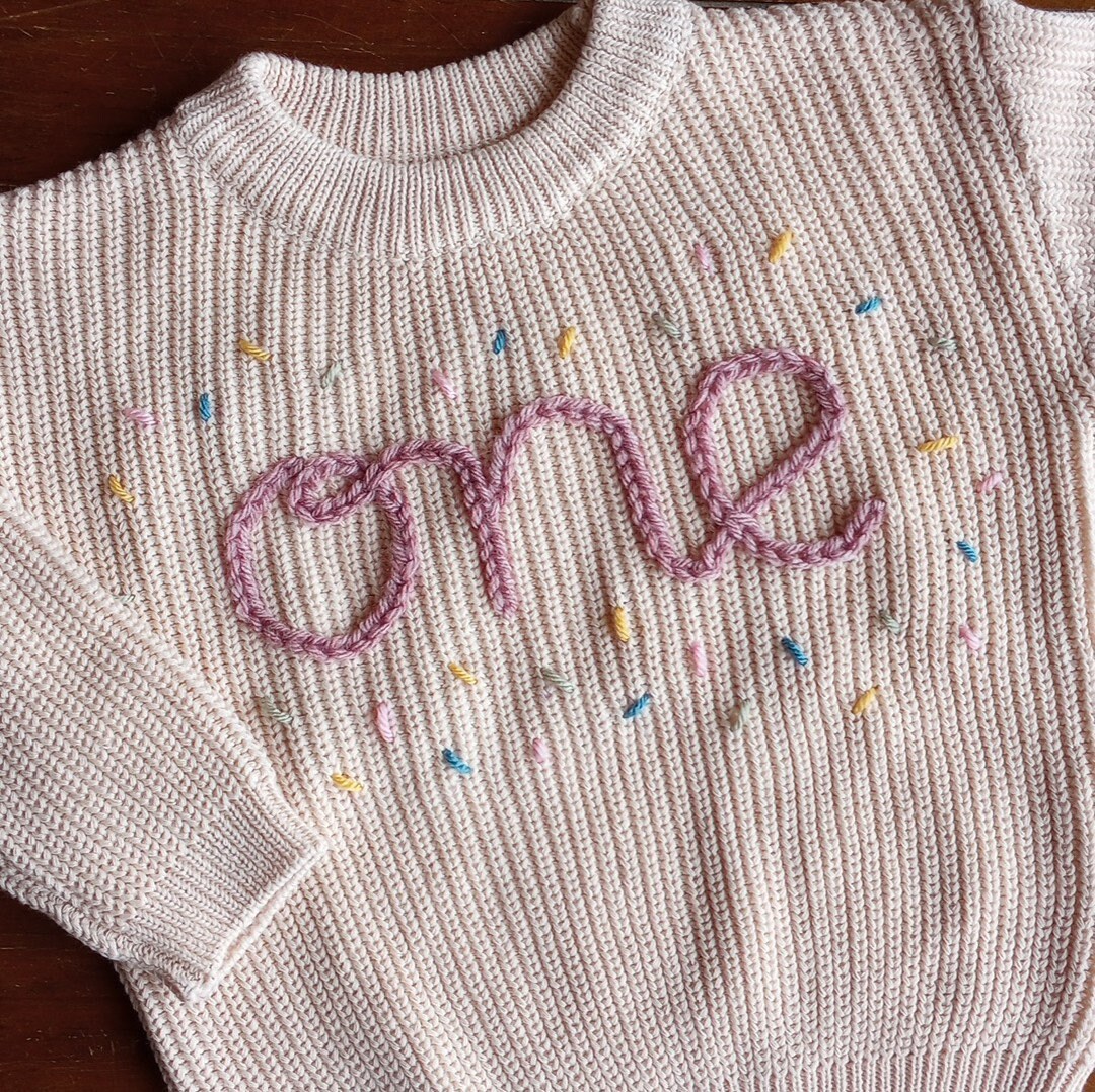 CUSTOM Birthday Sweater Cursive Font - Etsy