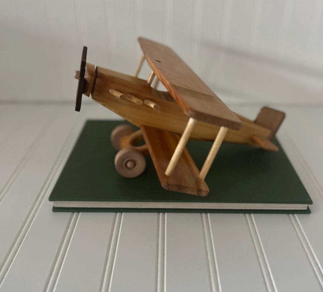 Handmade Wooden Bi-plane / Small Toy Plane / Wooden Airplane / Kids ...