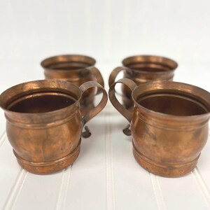Set of 4 (+1) Vintage Gregorian Solid Copper Cups – Moscow Mule Mugs or ...