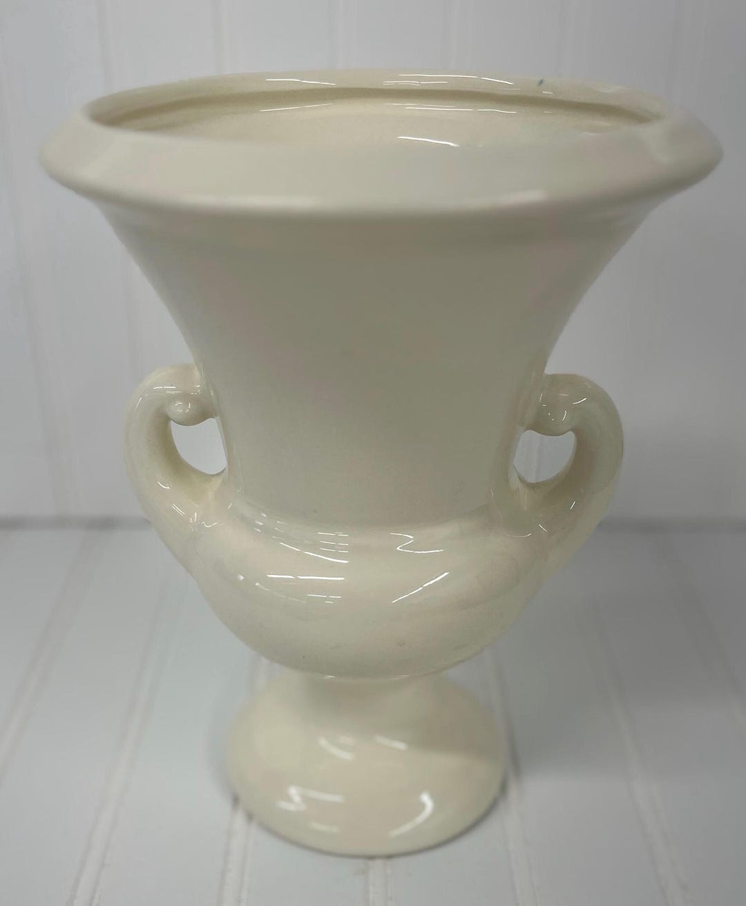 Vintage Haeger Pottery Large White Trophy Urn Vase / Haeger Large Vase ...