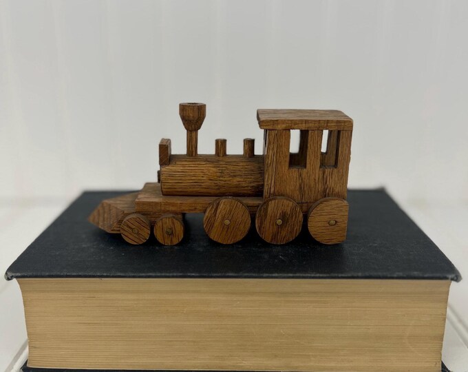 Vintage Handmade Wooden Train | Wooden Locomotive Nursery Decor | Child ...