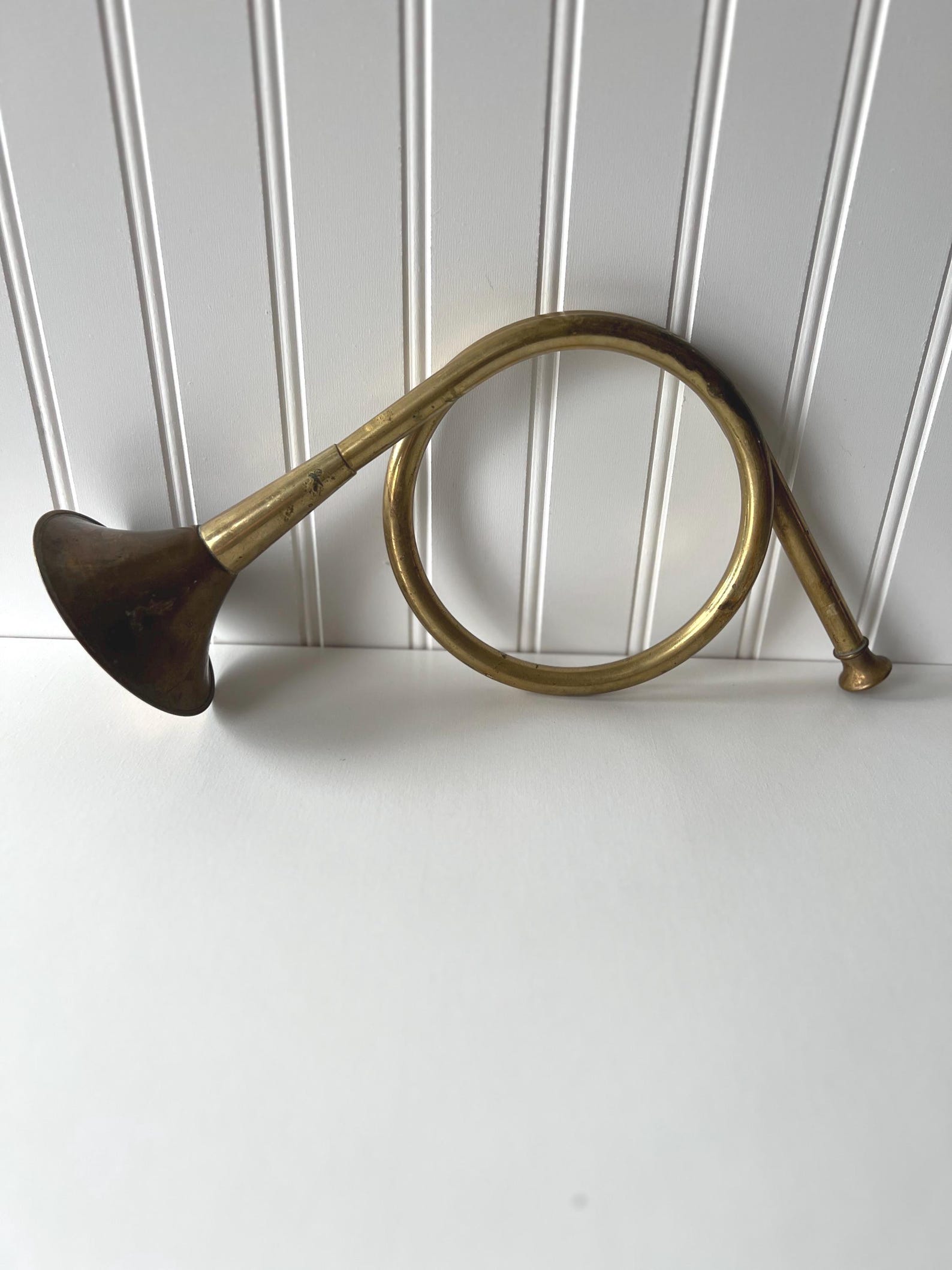 Vintage Brass French Horn / Vintage Round Brass French Horn / Christmas ...