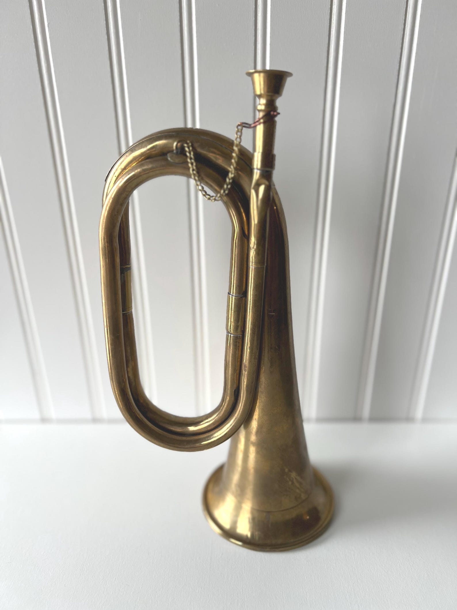 Vintage Brass Bugle Horn / Vintage Horn / Christmas Brass Horn ...