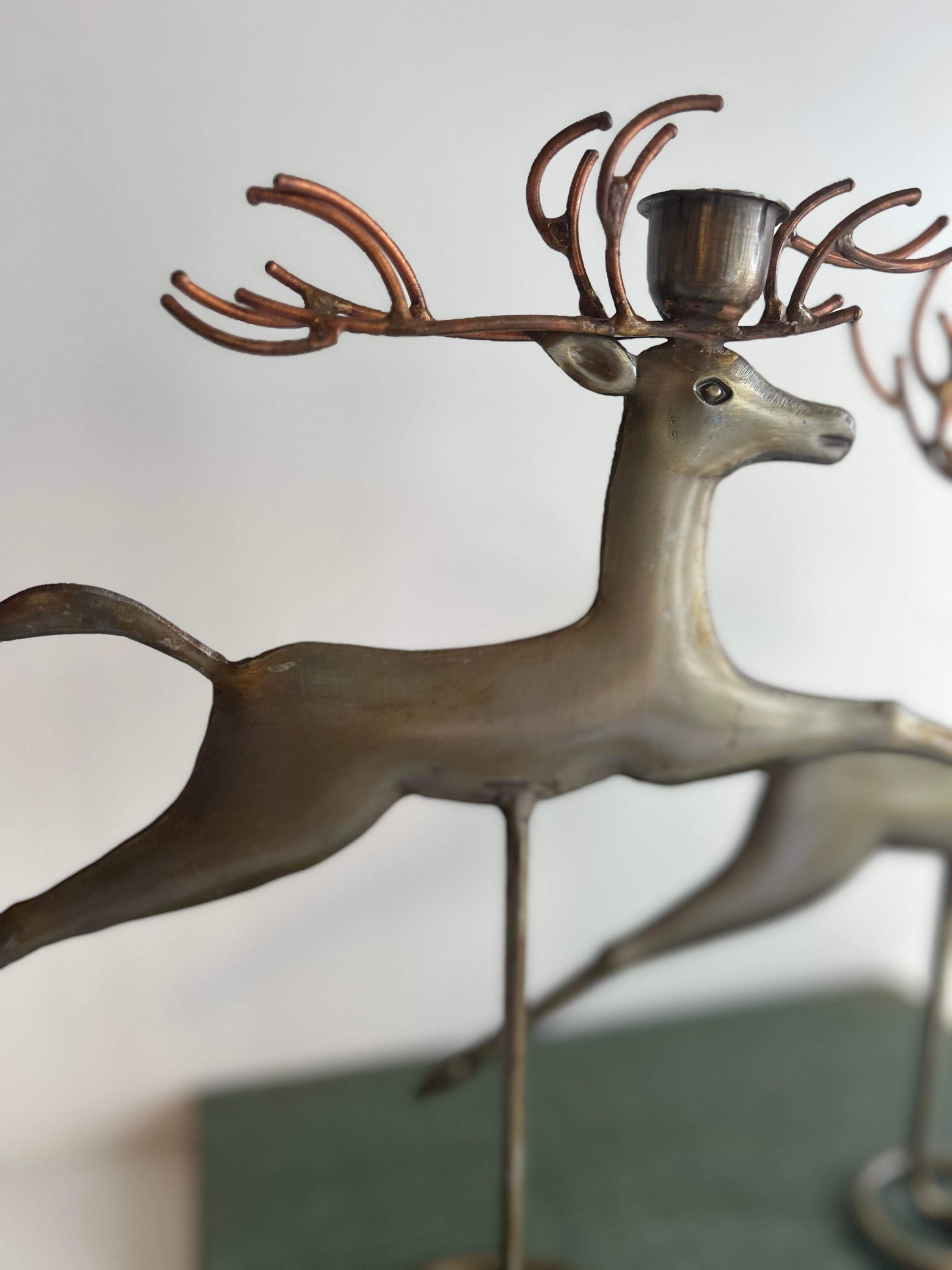 Vintage Double Reindeer Candelabra / Reindeer Candle Holder - Etsy