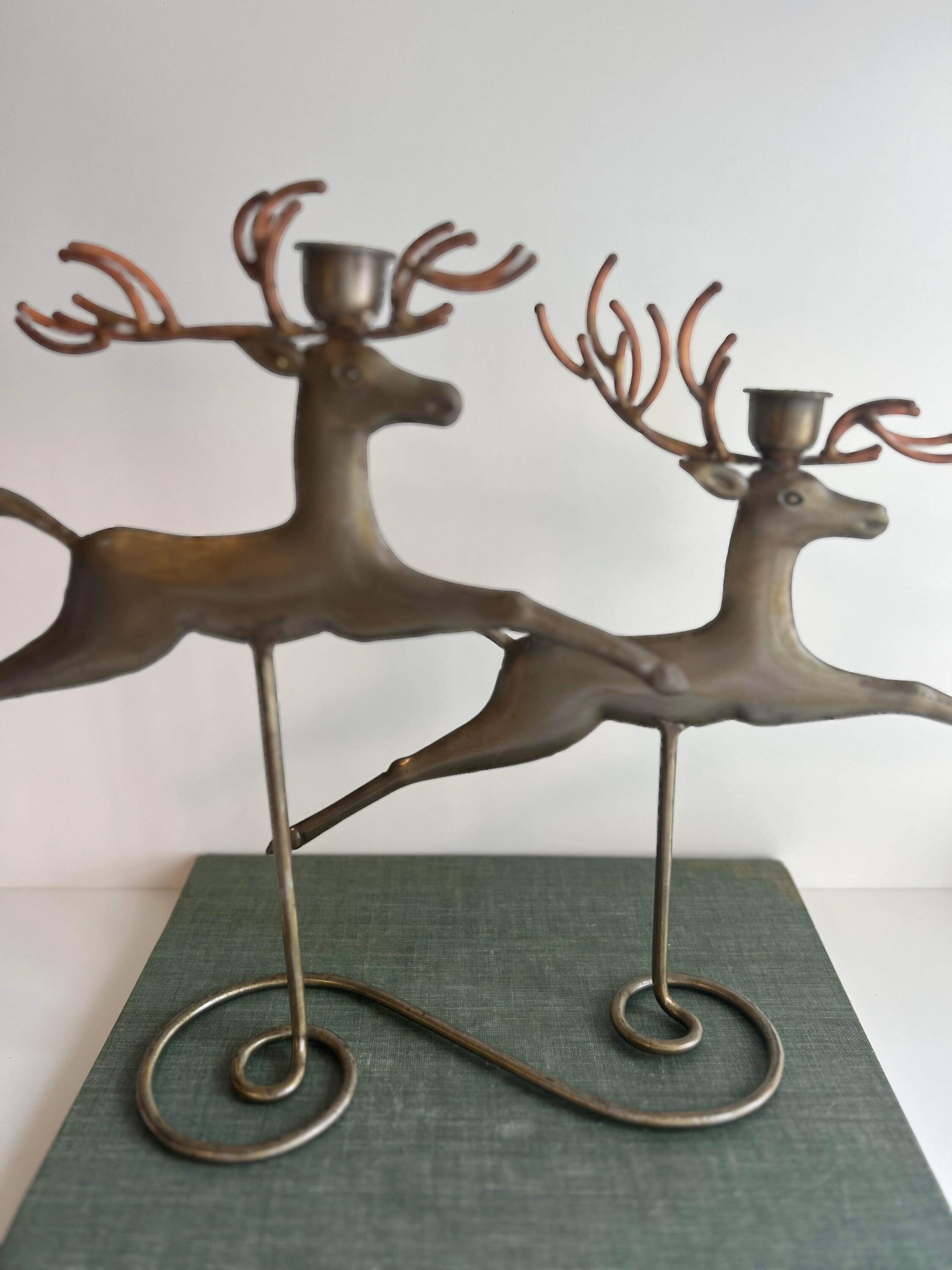 Vintage Double Reindeer Candelabra / Reindeer Candle Holder - Etsy