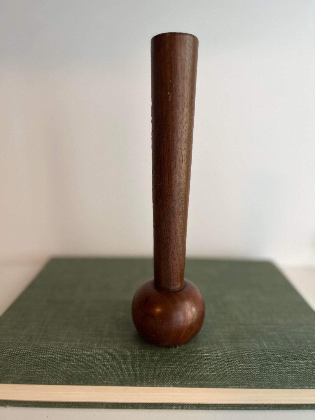 Vintage Modern Walnut Vase / MCM Vase - Etsy