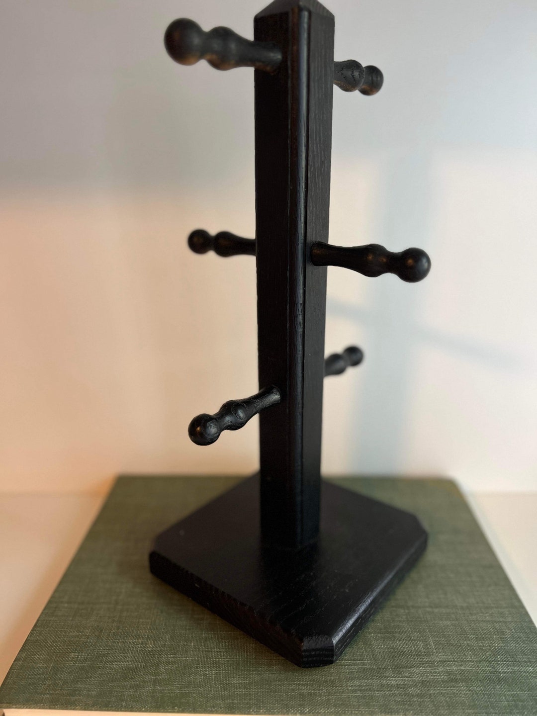 Black Vintage Mug Tree / Vintage Mug Rack / 6 Arm Mug Tree / Jewelry ...