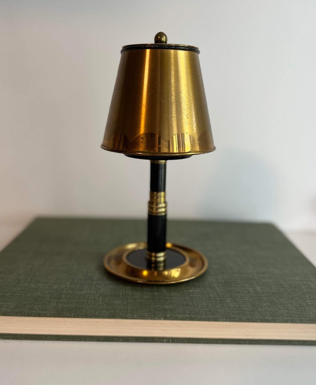 Unique Rare Vintage Antique Brass/black Cigarette Lamp/cigarette Holder ...